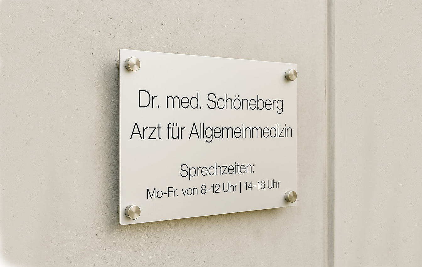 Praxisschilder selbst gestalten - Schildermaxe