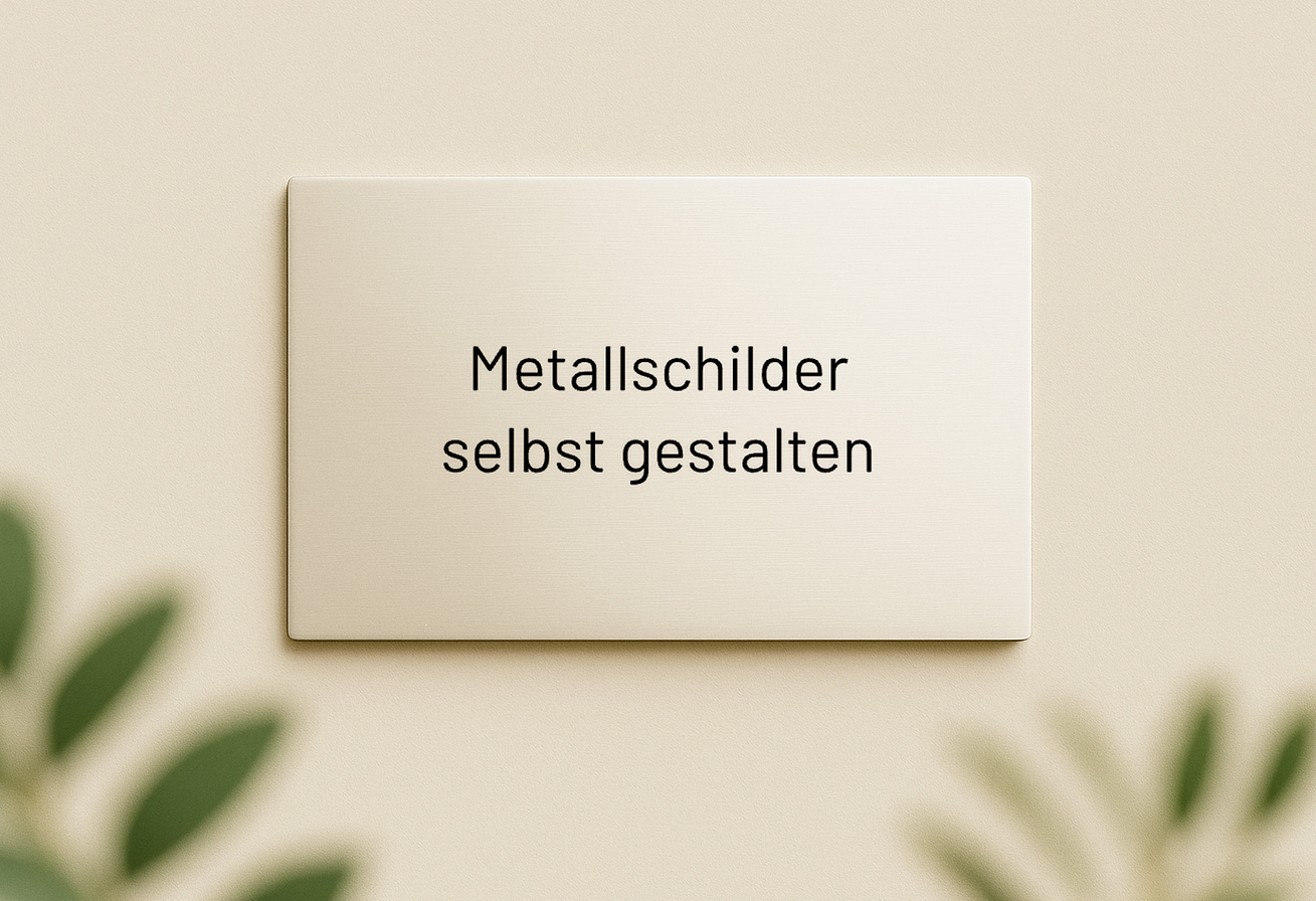 Metallschilder individuell gestalten - Schildermaxe