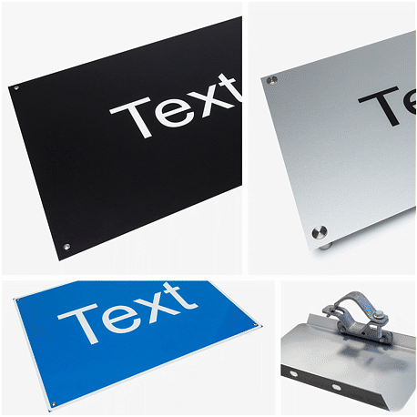 Aluminium Signs - Design your own aluminium sign - Signomatic